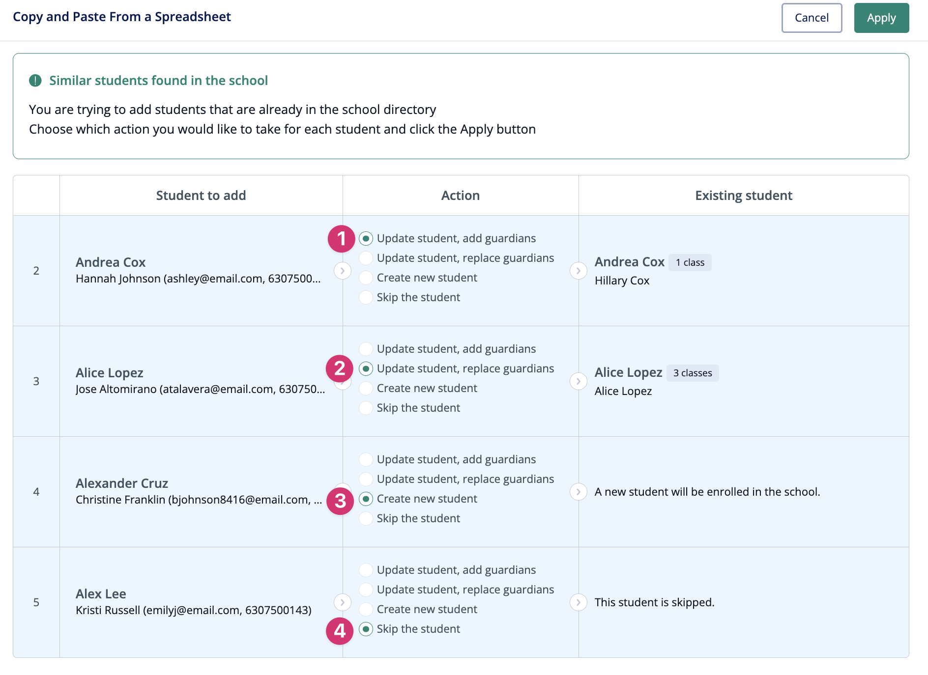 Copying my School or Classroom Roster from a Spreadsheet – SchoolStatus Connect