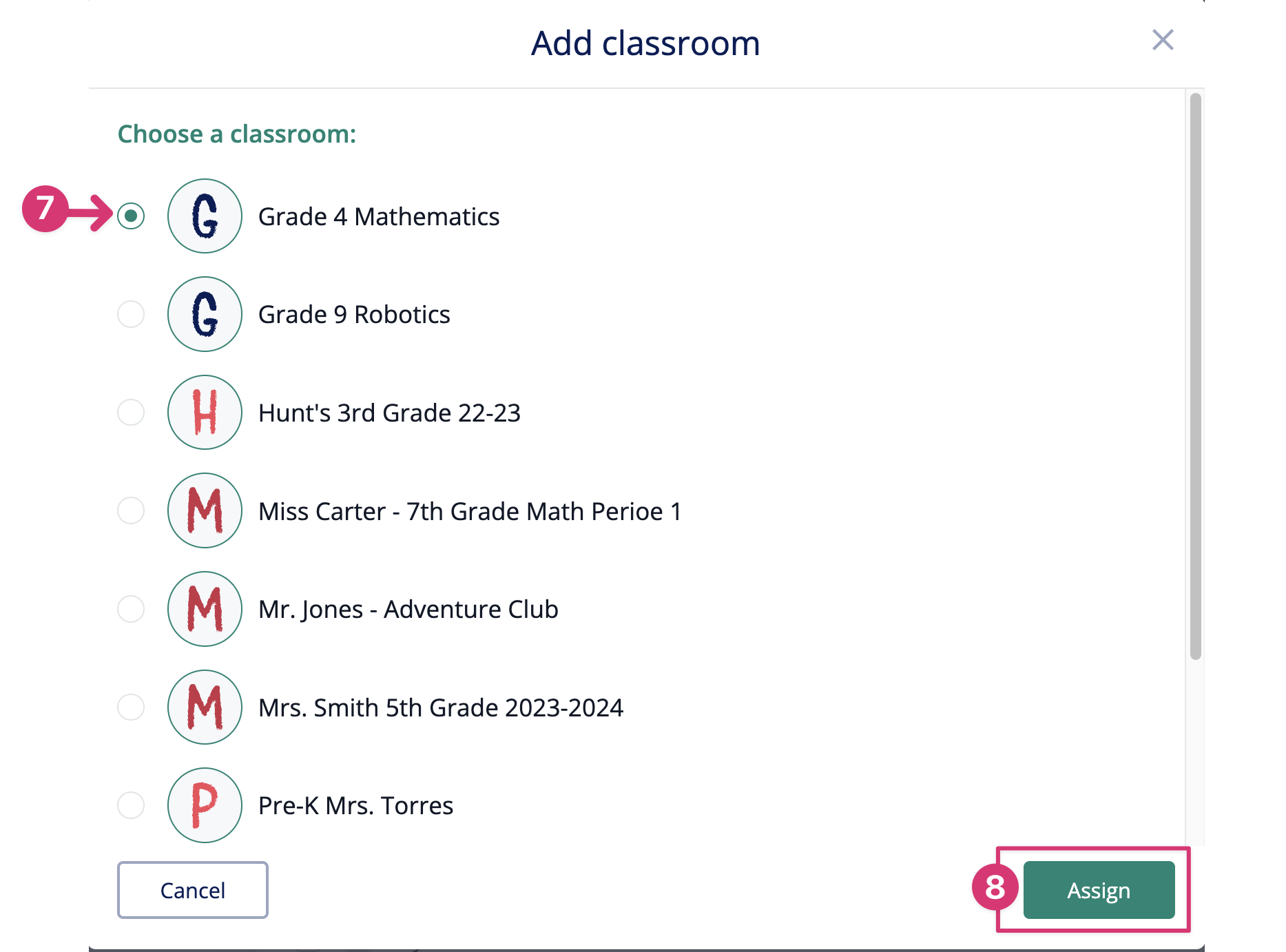 Assigning Students from the School Directory to Classroom – SchoolStatus Connect