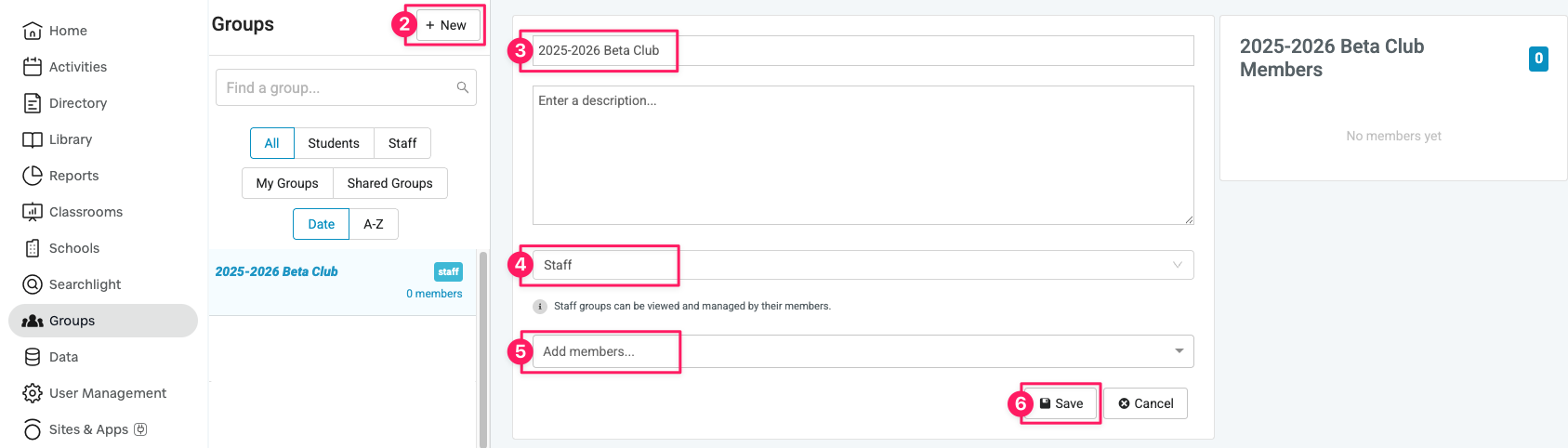 Creating and Editing a Staff Group – SchoolStatus Connect