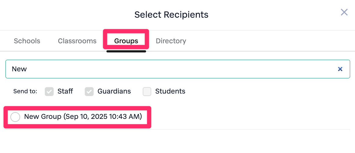 Creating Dynamic Groups – SchoolStatus Connect